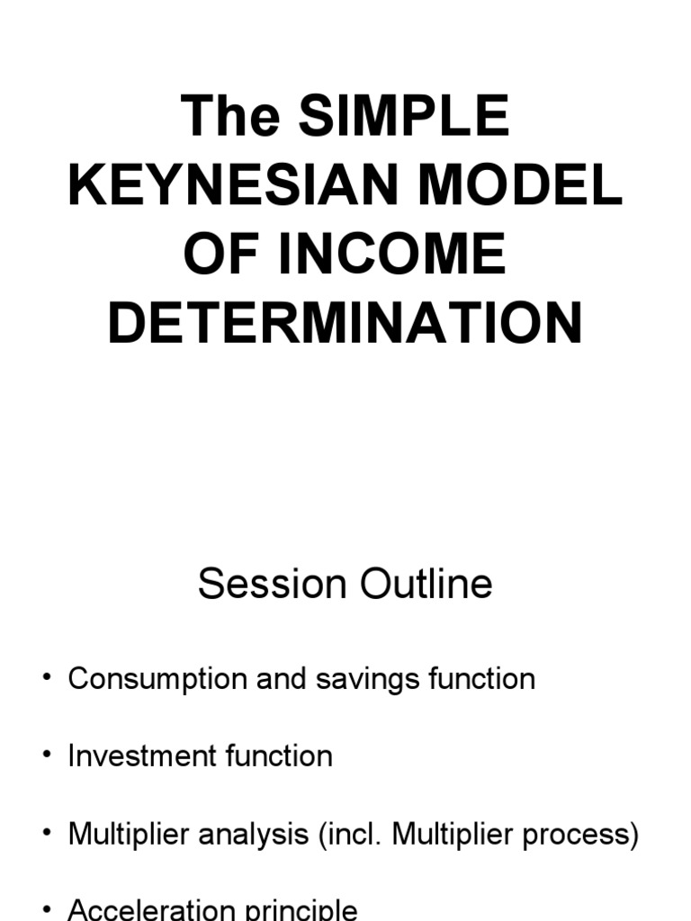 The Simple Keynesian Model of Income Determination | PDF | Fiscal Multiplier | Consumption ...