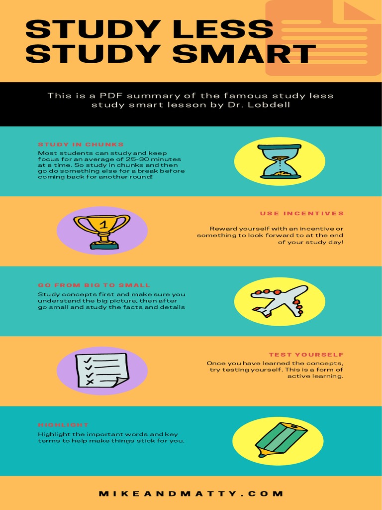 Study Less Study Smart | PDF | Recall (Memory) | Pedagogy