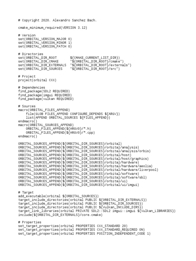 CMake Lists | PDF | Computers
