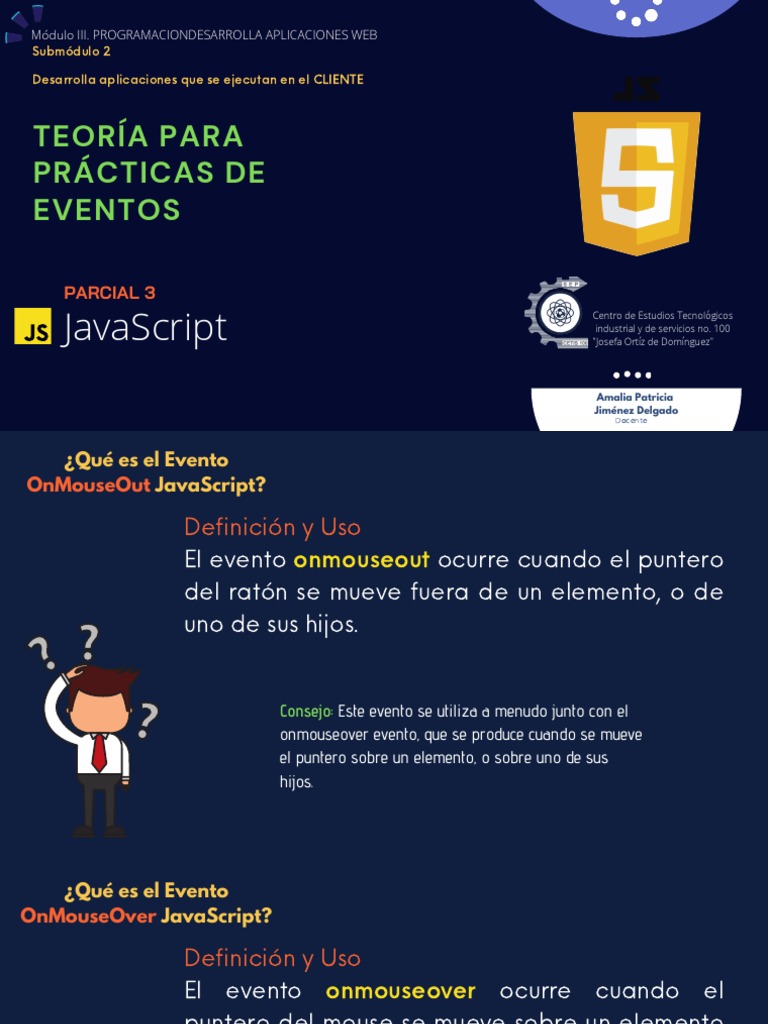 Ejercicios JS Eventos | PDF | Script Java | Edad de información