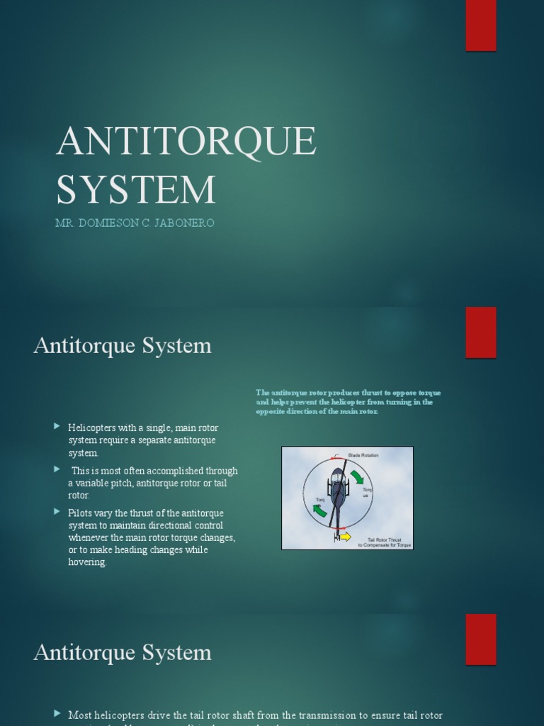 Antitorque System | PDF | Helicopter | Helicopter Rotor