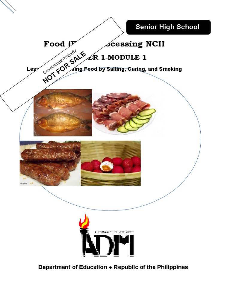 Q1 Module 1 TVL FOOD PROCESSING1 | PDF | Refrigerator | Smoking (Cooking)