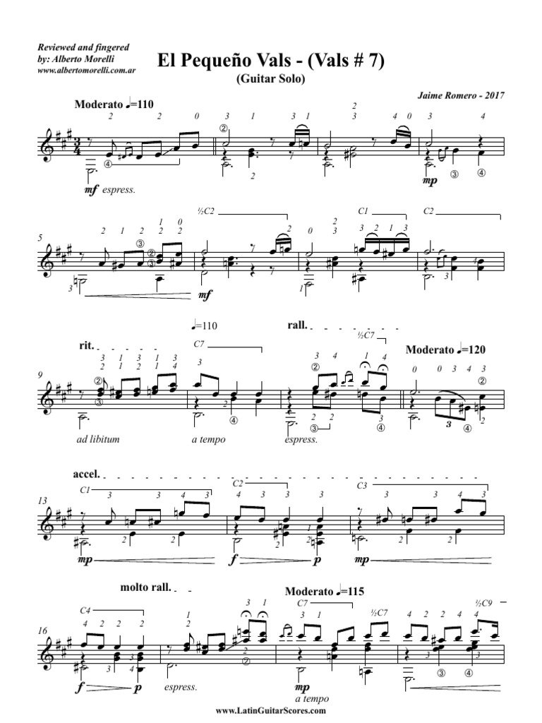 El Pequeño Vals - Jaime Romero | PDF | Notation | Théorie des jeux