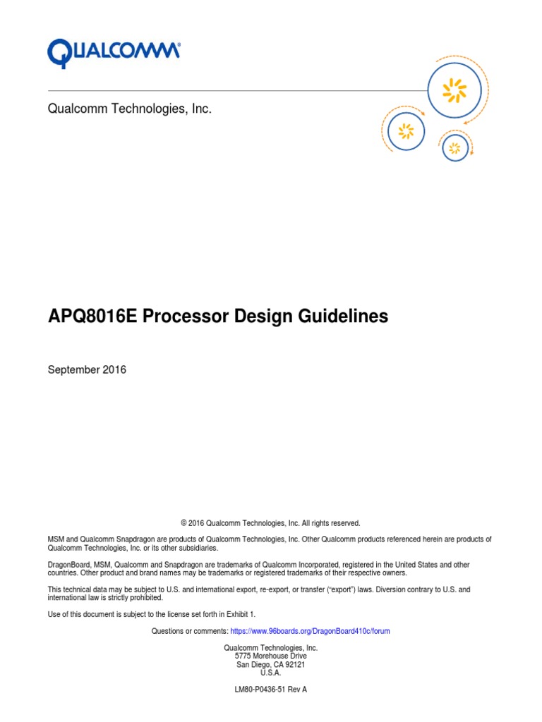 Lm80-p0436-51 Apq8016 Processor Design Guidelines | PDF | Electrical Impedance | Resonance