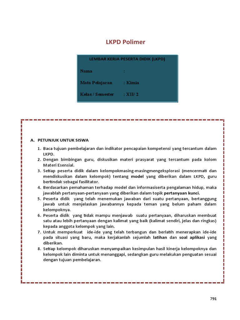 Jenis-jenis Polimer dalam Kimia | PDF