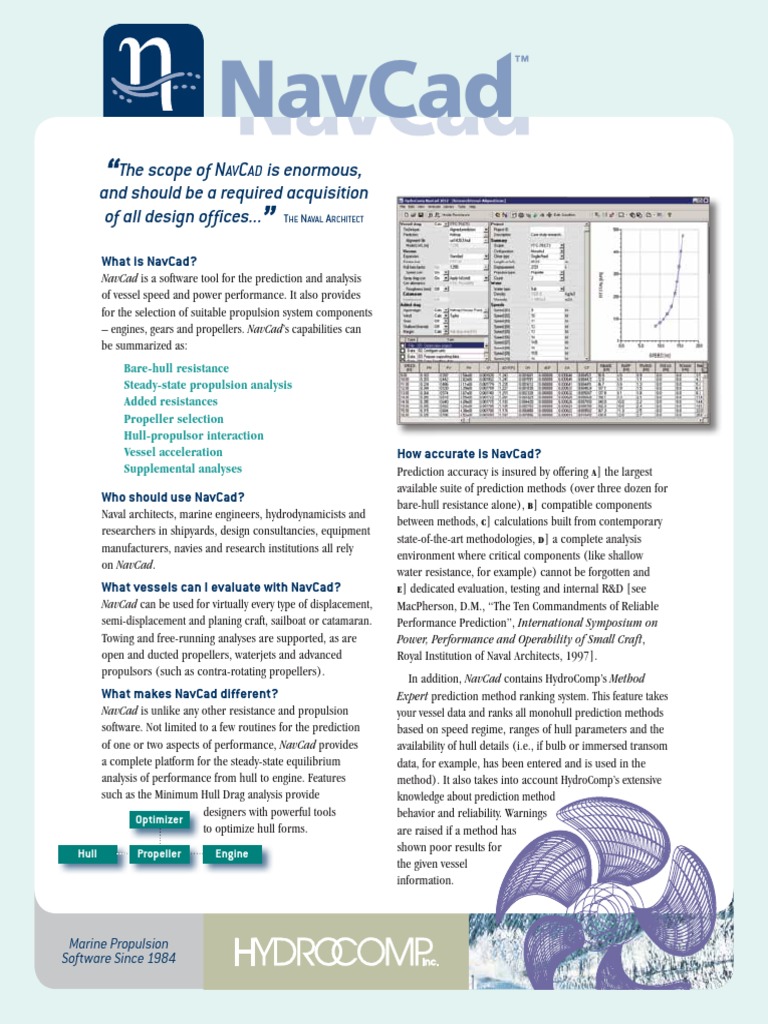 NavCad: Advanced Vessel Performance Software | PDF | Marine Propulsion ...