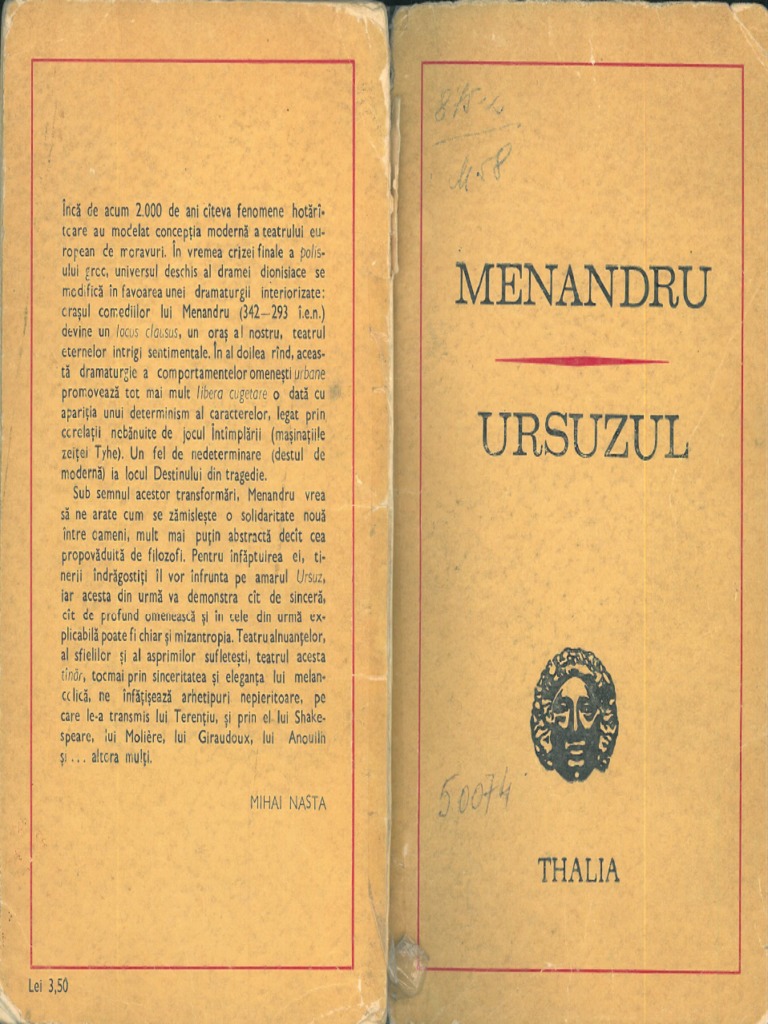 Menandru - Ursuzul | PDF