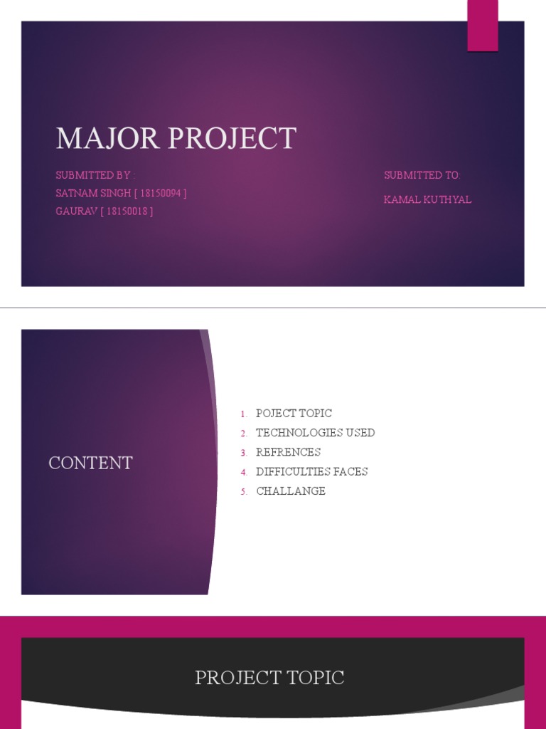 Major Project | PDF