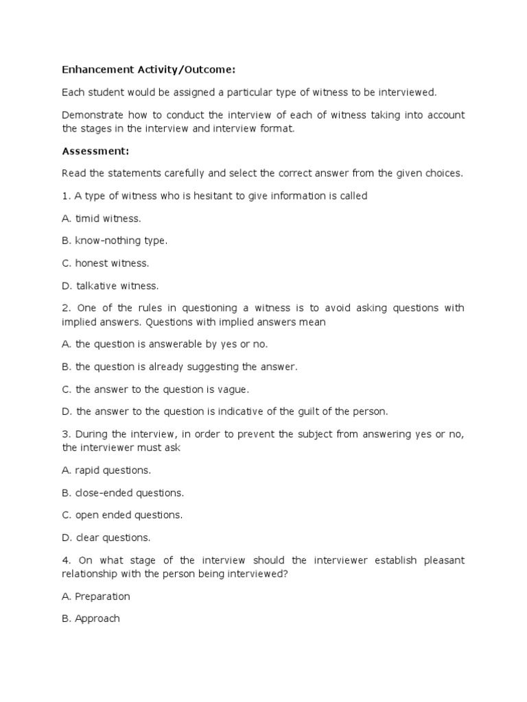 Enhancement Activity | PDF