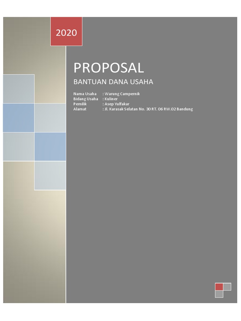 Proposal Usaha Kuliner | PDF