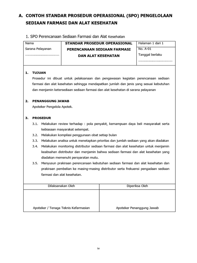 SOP Pengelolaan Sediaan Farmasi Dan BMHP | PDF