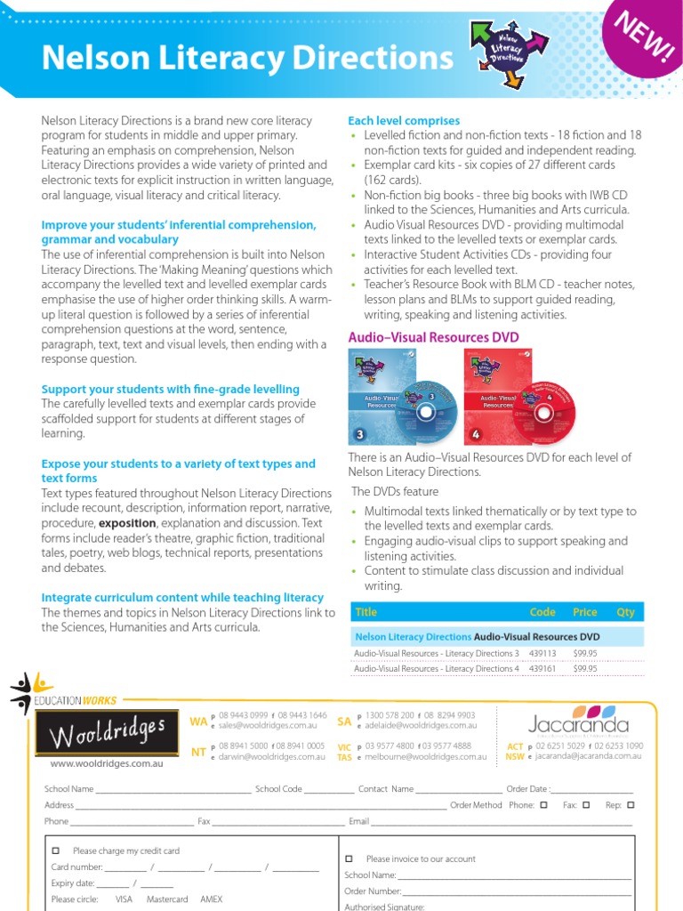 Nelson Literacy Directions | PDF | Reading Comprehension | Cd Rom