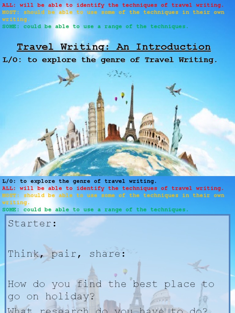 Introduction to Travel Writing Techniques | PDF | Writers | Linguistics