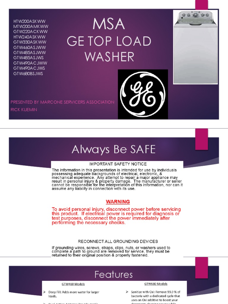 31-9254 GE-Top-Load-Washer | PDF