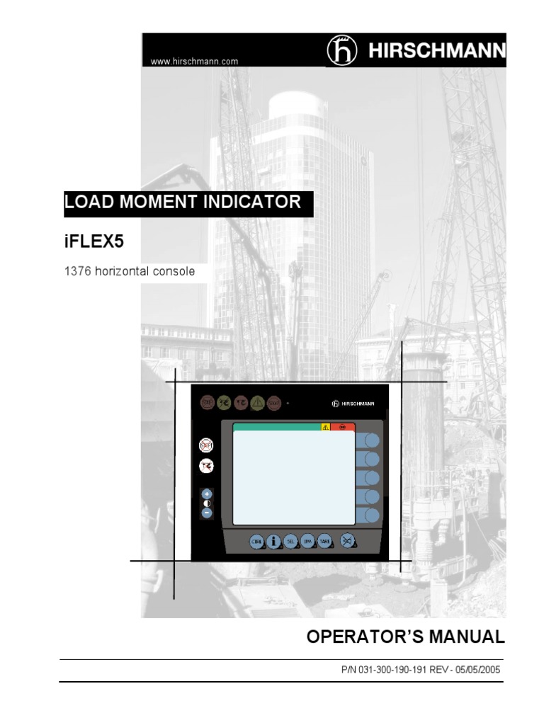 iFLEX 5 Operators Manual | PDF | Crane (Machine) | Calibration