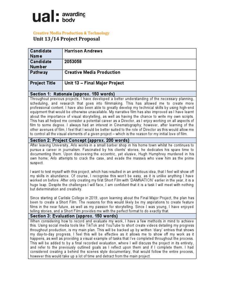 Project Proposal | PDF | Storytelling | Communication