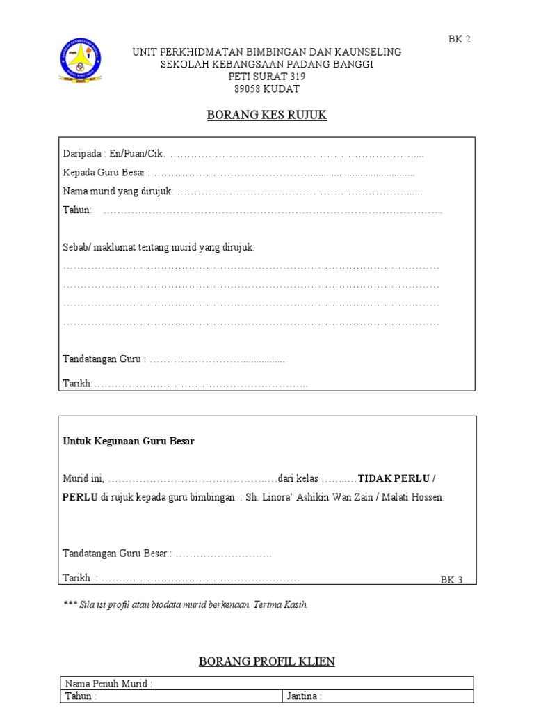 Borang Ubk Latest Pdf