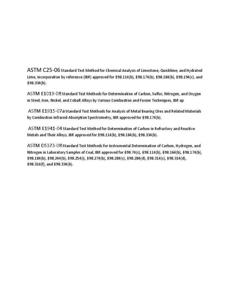 Astm C25 | PDF | Home & Garden | Science & Mathematics
