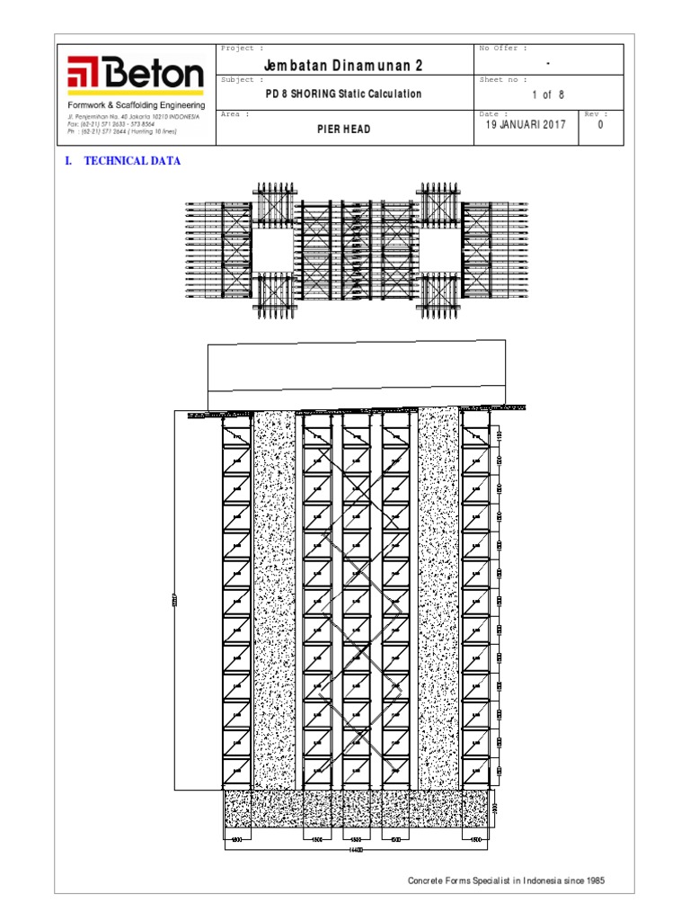 PD 8 Shoring Jembatan Dinamunan | PDF