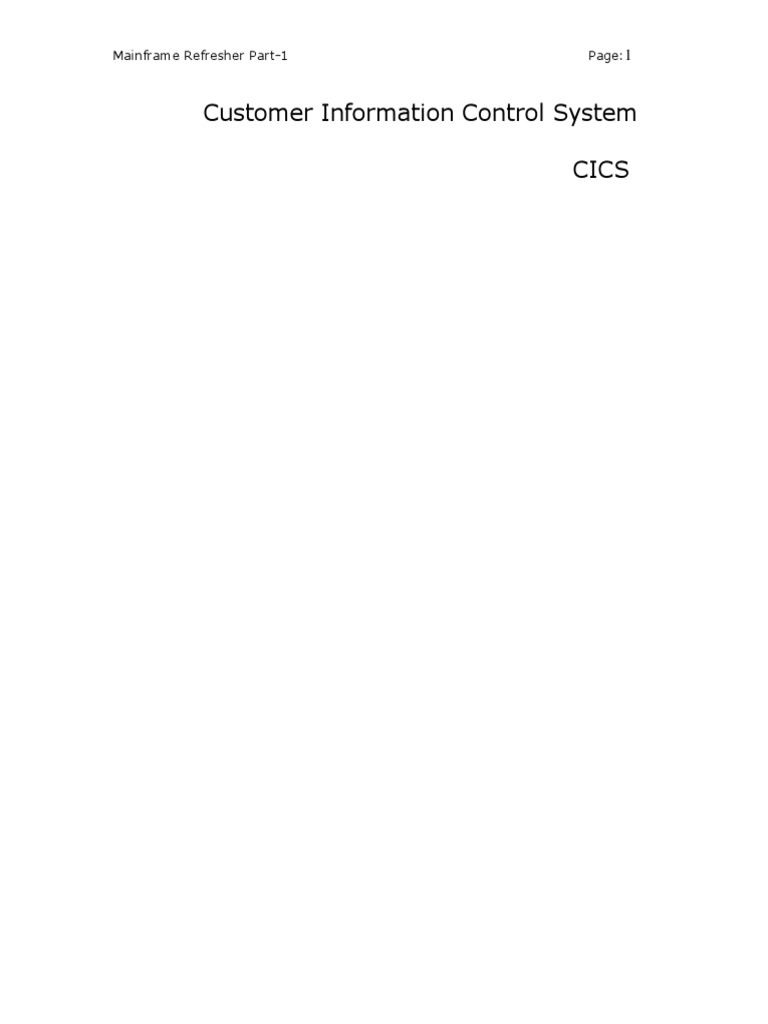 Cics Refresher | PDF | Parameter (Computer Programming) | Computer Data
