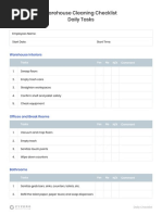 5S Warehouse Checklist | PDF | Warehouse