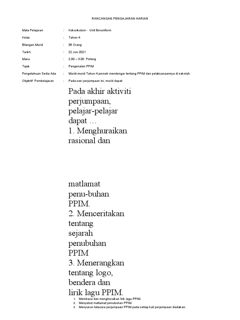 RPH Koko Ppim - Nor Ain Aeda | PDF