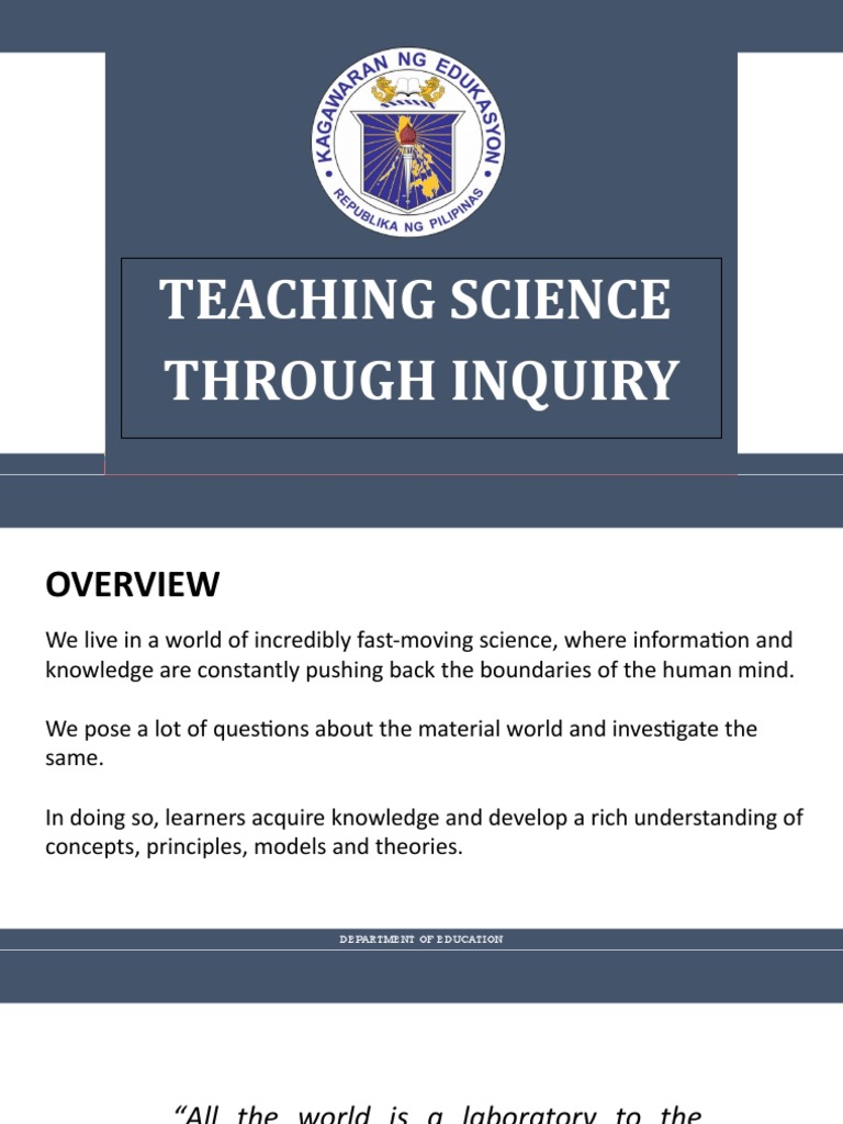 Teaching Science Through Inquiry-1 | PDF | Inquiry Based Learning ...