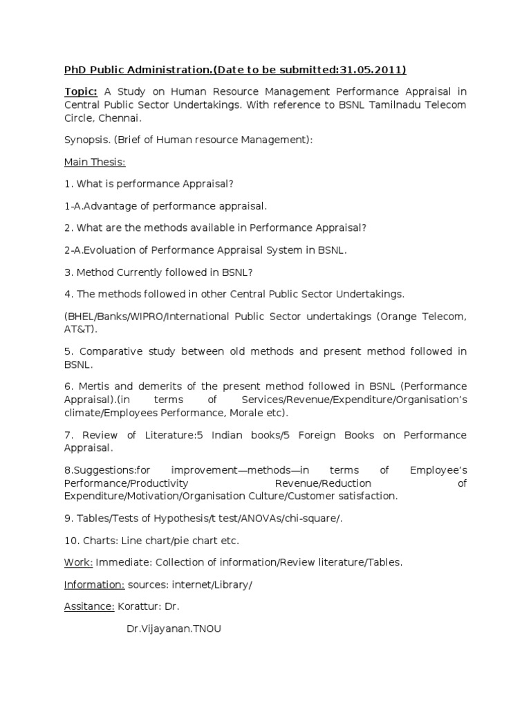 PHD Public Administration | PDF