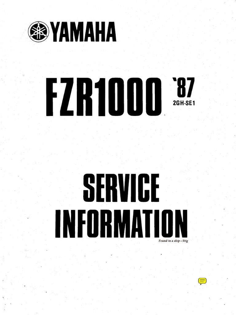1987 fzr1000 | PDF