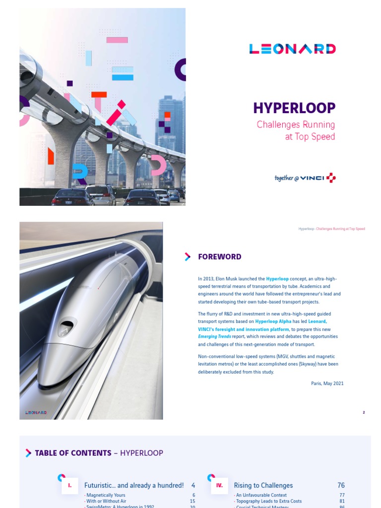 Hyperloop: Challenges Running at Top Speed | PDF | Hyperloop | High Speed Rail