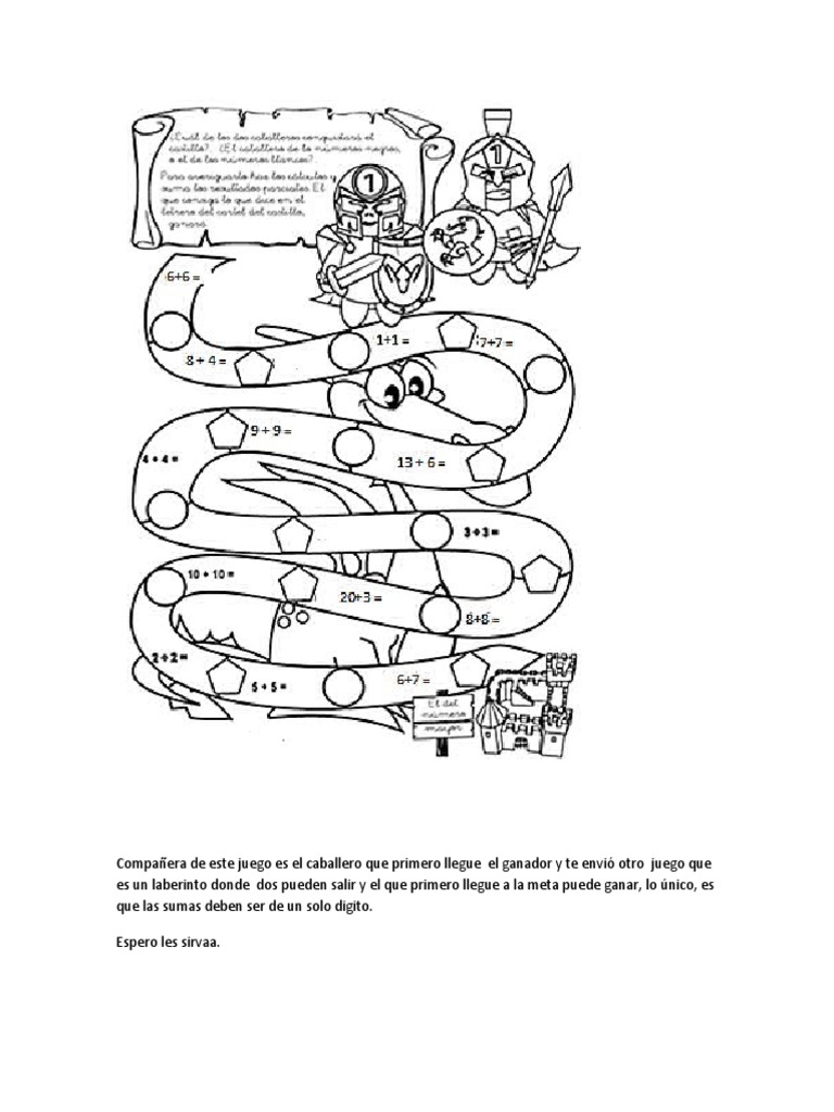 Juegos de Sumas para Niños de 4 a 5 Años | PDF