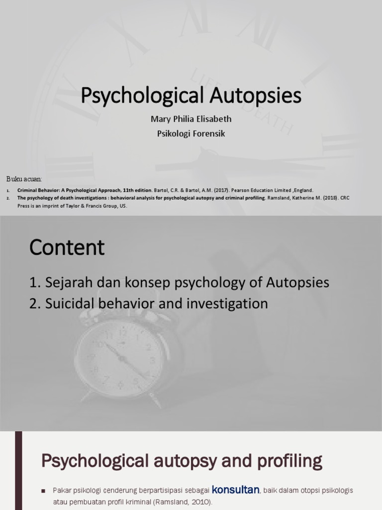 Psychological Autopsies | PDF