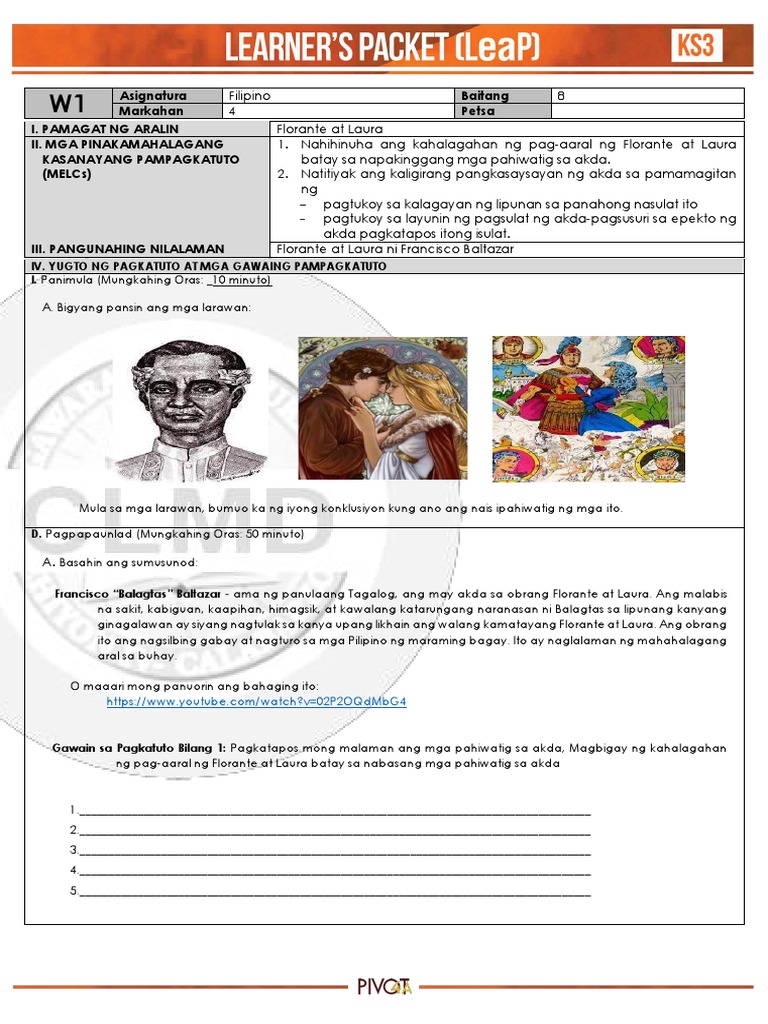 Q4 Filipino 8 Week 1 | PDF