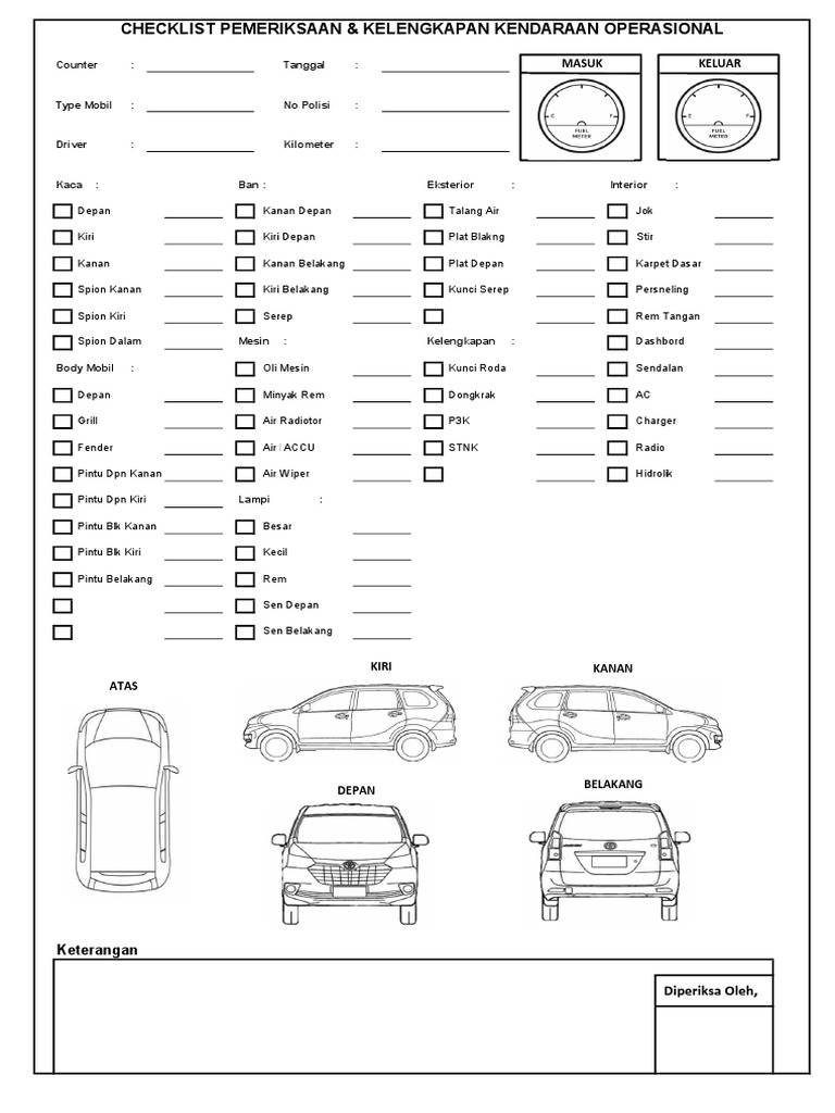 Ceklis Mobil Minibus | PDF
