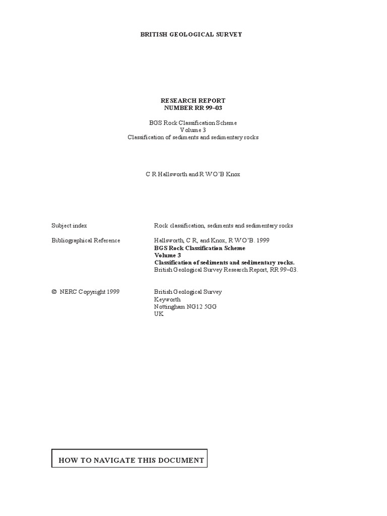 Nomenclatura Sedimentary UGSI | PDF | Clastic Rock | Sedimentary Rock