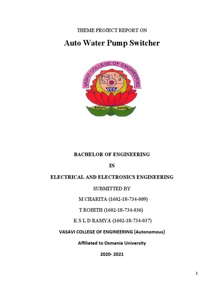Automatic Water Pump Controller Project | PDF | Bipolar Junction ...