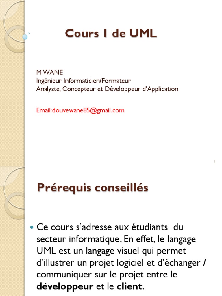 Introduction au langage UML | PDF | Architecture de logiciel | Programmeur