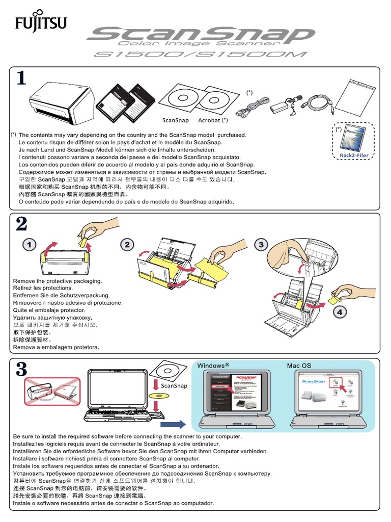 Fujitsu Scansnap s1500 Q Install | PDF