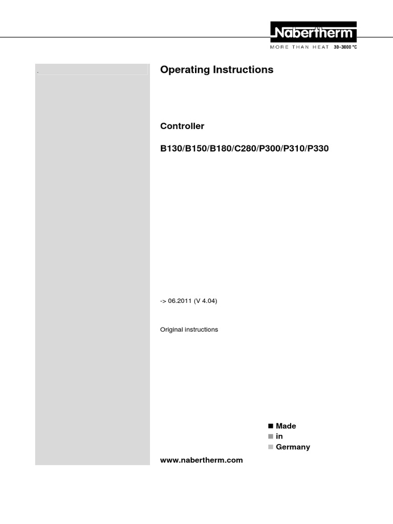 Nabertherm Controller Manual | PDF | Electrical Engineering ...