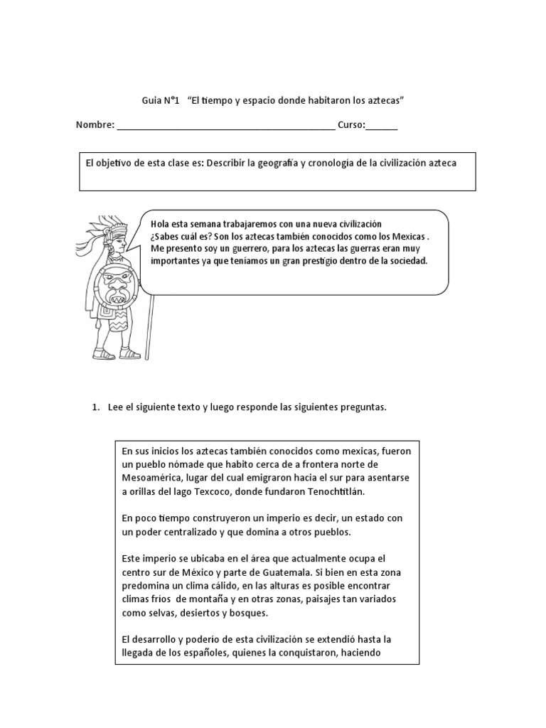 Guia Los Aztecas | PDF | Mesoamérica | Science