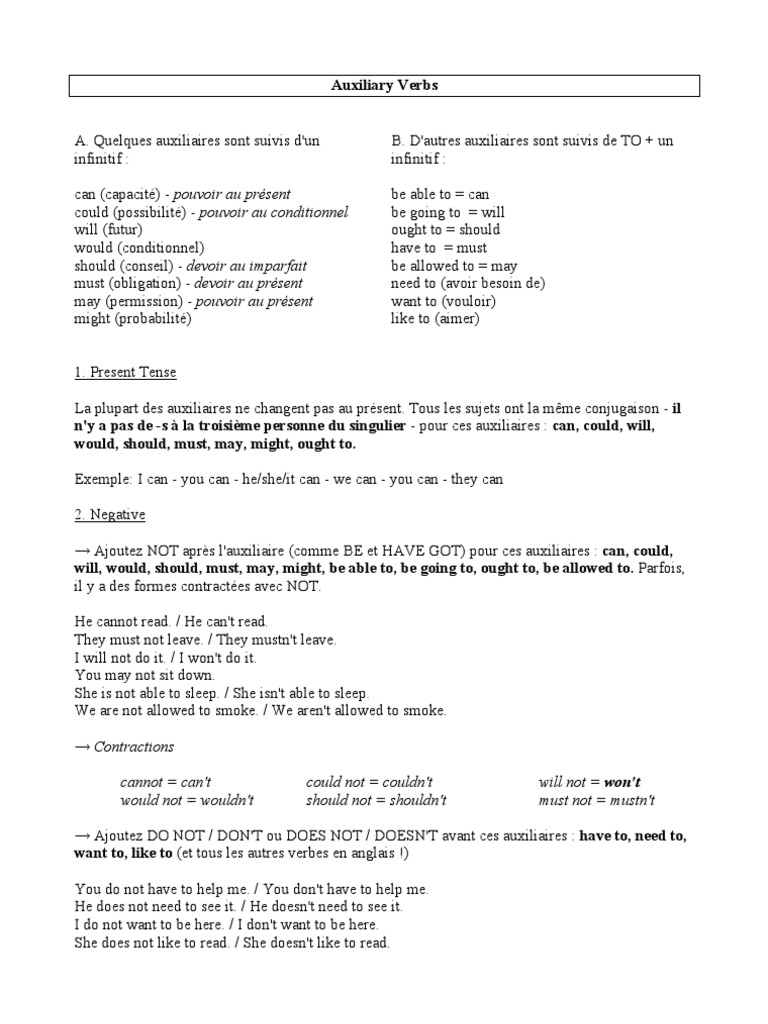 Auxiliaryverbs | PDF | Grammatical Conjugation | Semantics