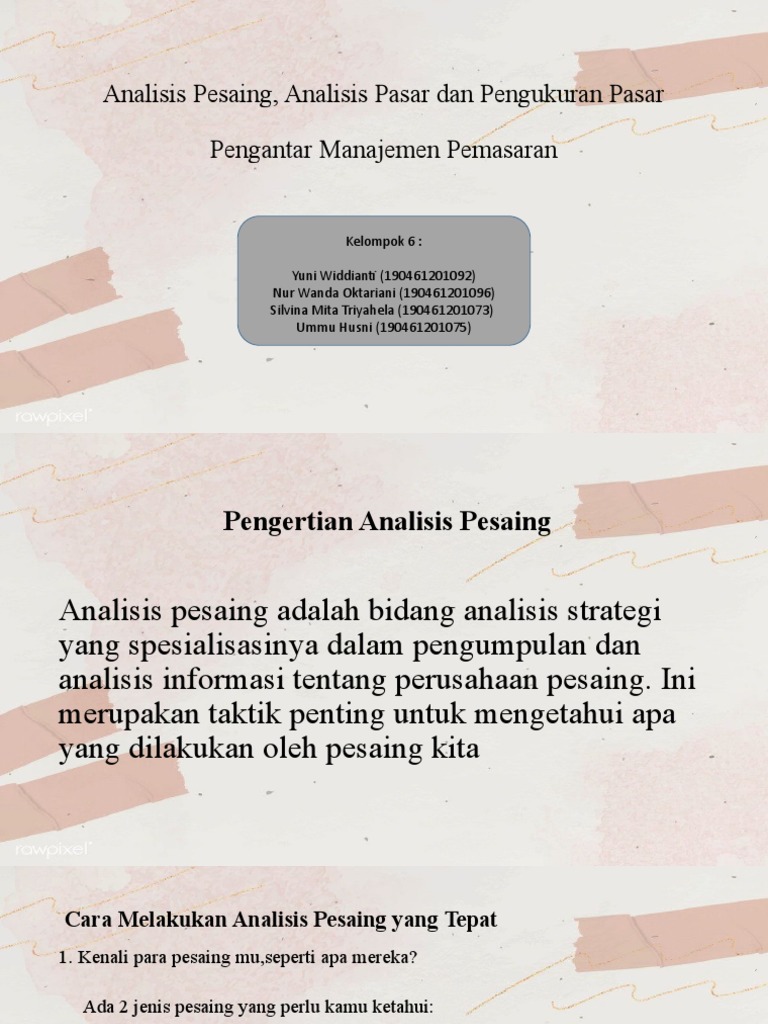 Analisis Pesaing dan Pasar untuk Bisnis | PDF | Bisnis