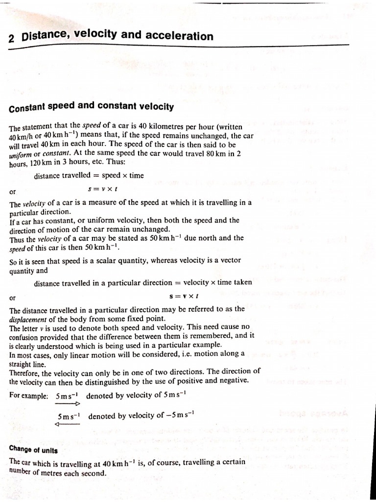 Understanding Mechanics - CH 2 Kinematics | PDF
