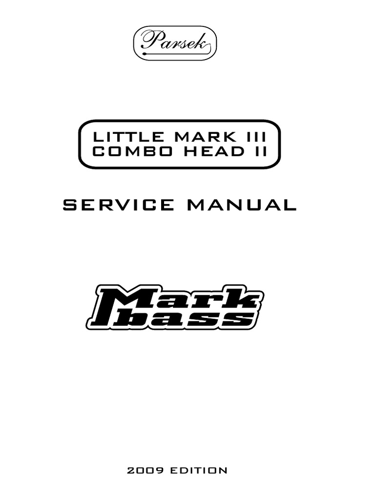 Little Mark III Service Manual | PDF | Screw | Components