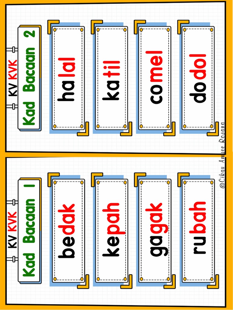 Kad Bacaan KVKVK | PDF