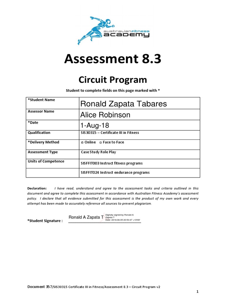 Circuit Training Assessment Guide | PDF | Physical Fitness | Kettlebell