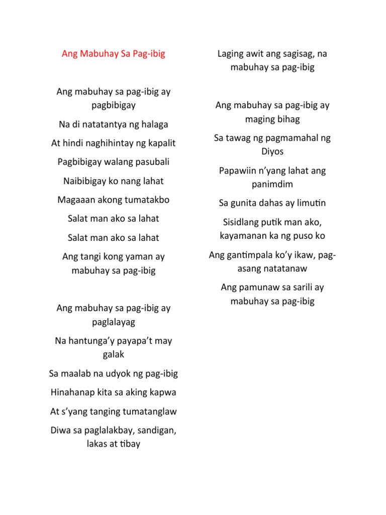 Ang Mabuhay Sa Pag | PDF