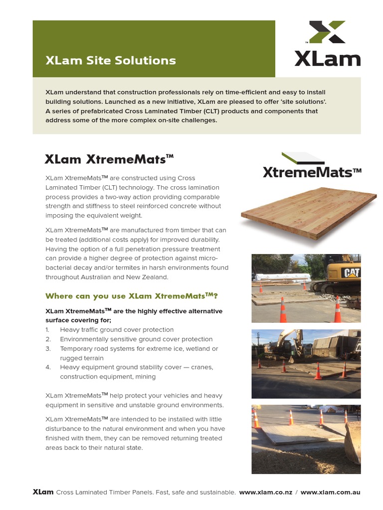 Introduction of XLam XtremeMats: Prefabricated Cross Laminated Timber ...