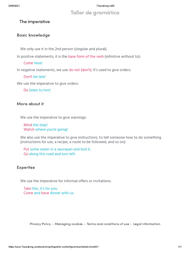 7speaking LMS1 | PDF