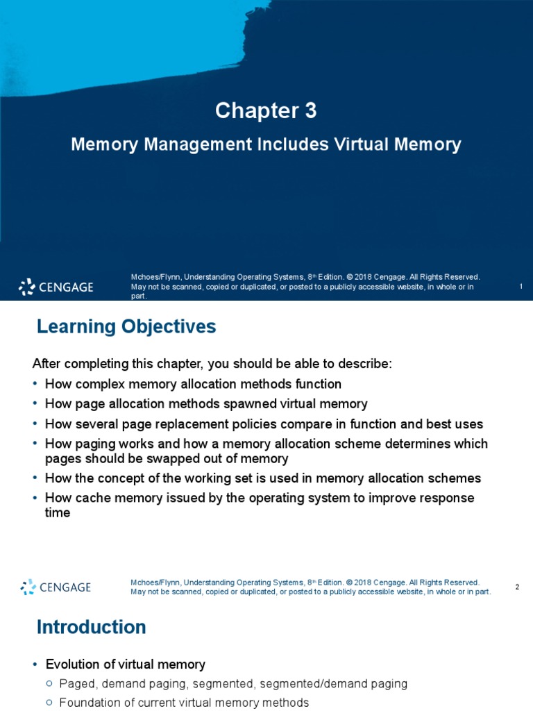 Chapter 3 Memory Management Includes Virtual Memory | PDF | Cpu Cache | Central Processing Unit